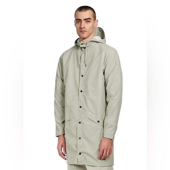 Rains | Jackets & Coats | Rains Long Coat Cement Size Large | Poshmark